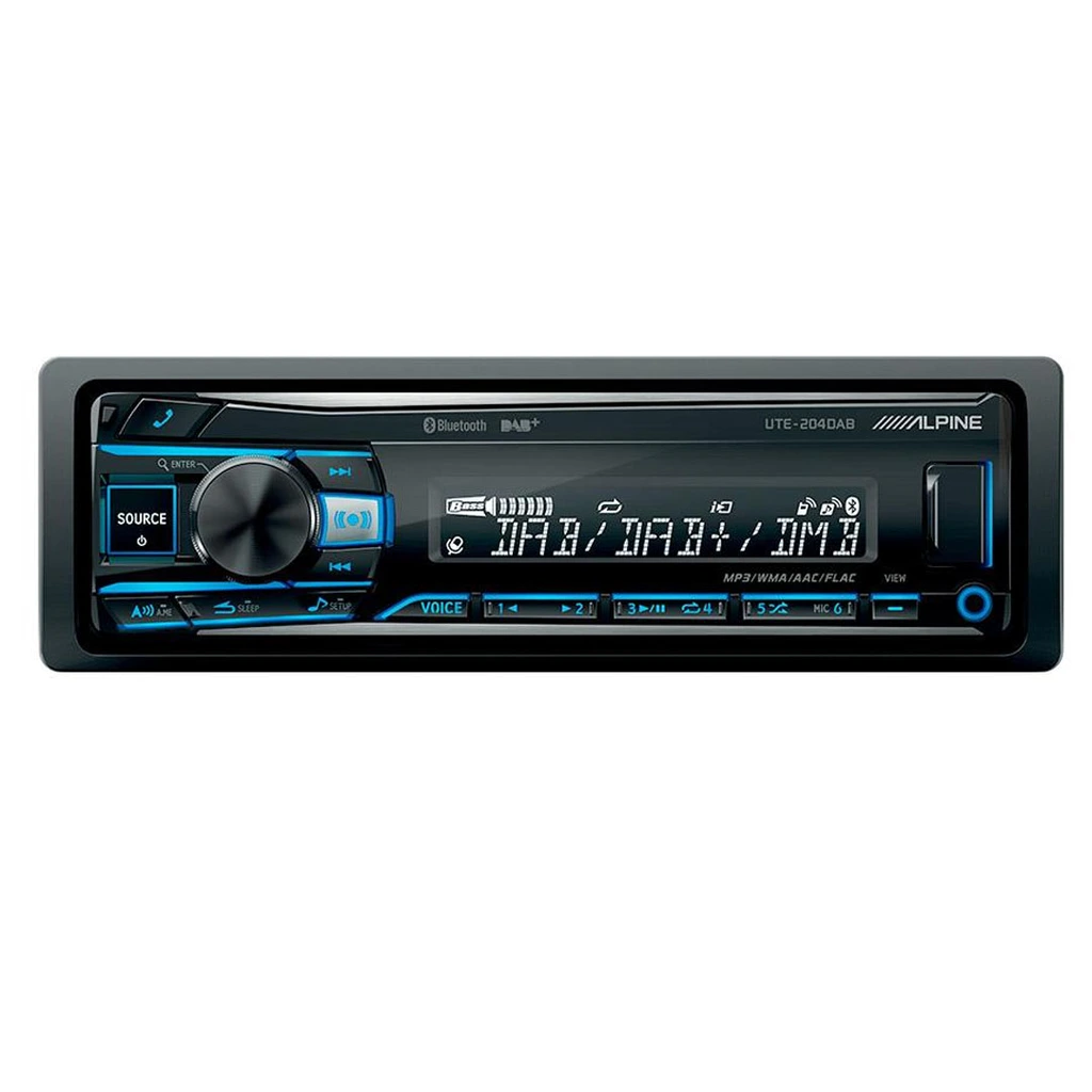 Alpine UTE-204DAB DAB+/FM, 3 linje ut, BT, USB, AUX ...